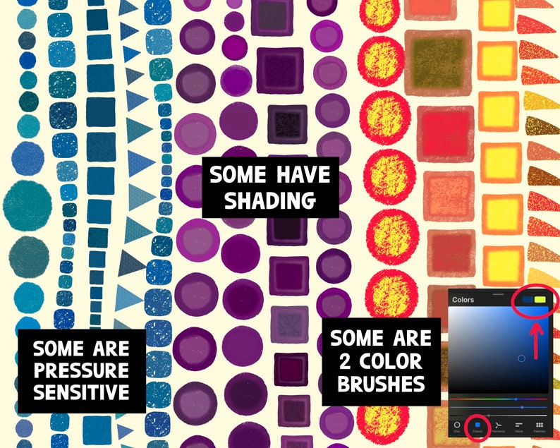 100 Procreate Mosaic Brushes for Lettering, Illustration. With Seamless Procreate Pattern ...