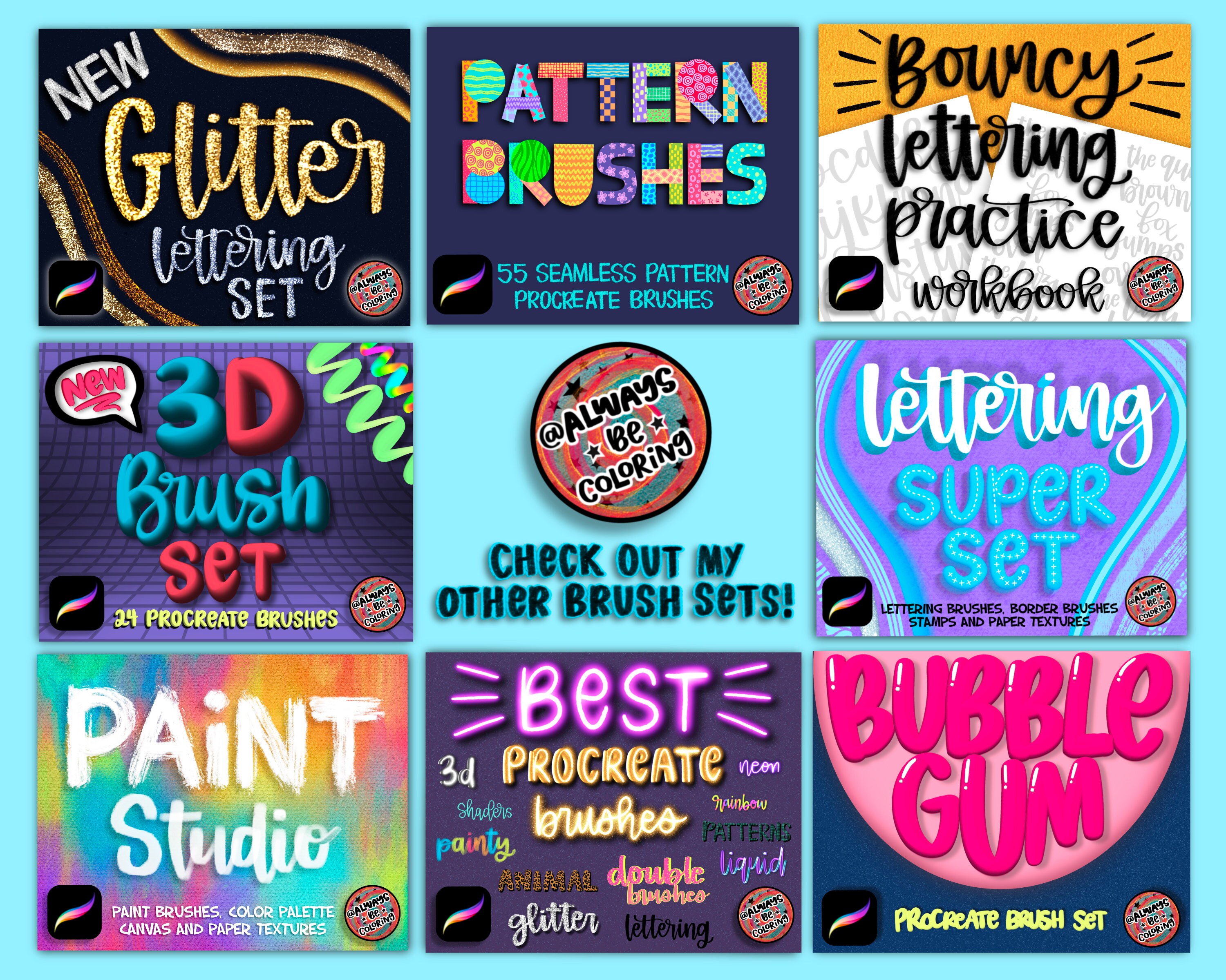 Procreate Chalk Super Set 150 Brushes Chalk Brushes | Etsy