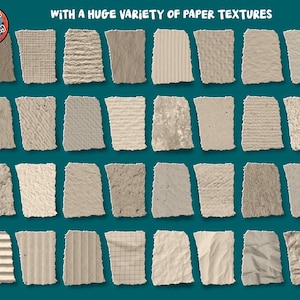 170 Realistic Procreate Paper Texture Brushes, Drawing & Shading ...
