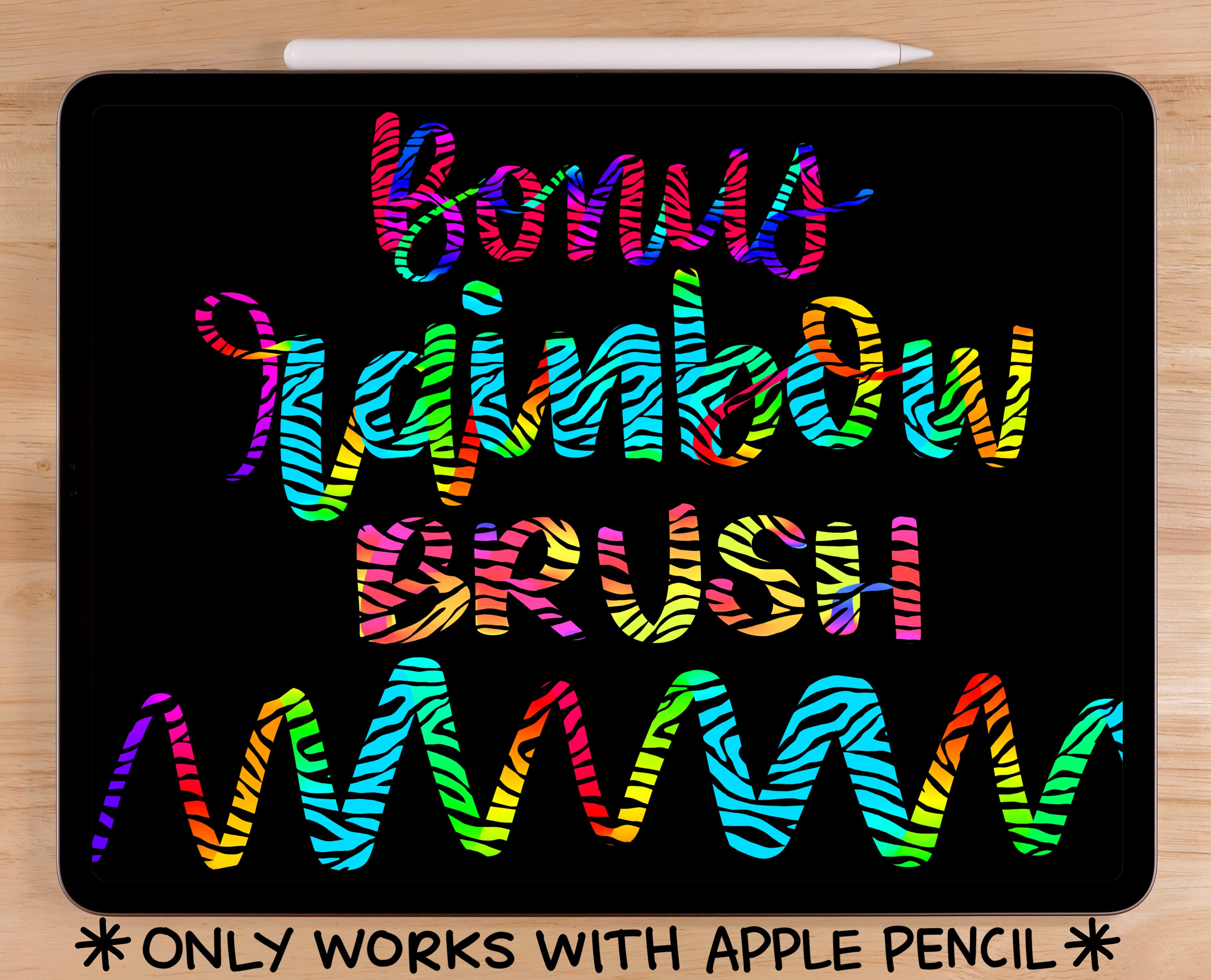 6 Zebra Print Procreate Lettering Brushes! Animal Print Brushes ...