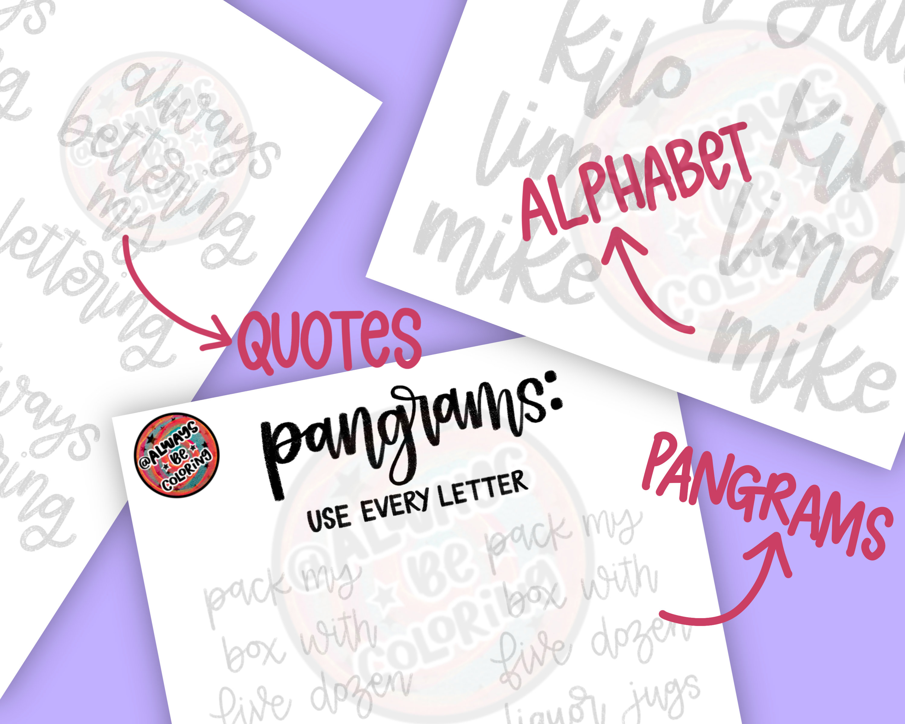 10 Procreate Brushes 10 Lettering Practice Worksheets Learn | Etsy