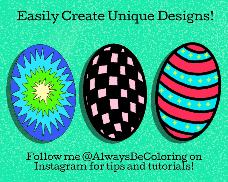 INSTANT DOWNLOAD Easter Egg Procreate Stamp and Brush Set - Etsy