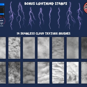 130 Realistic Procreate Clouds Stamps & Brushes! Lettering, Drawing Brushes, High Quality ...