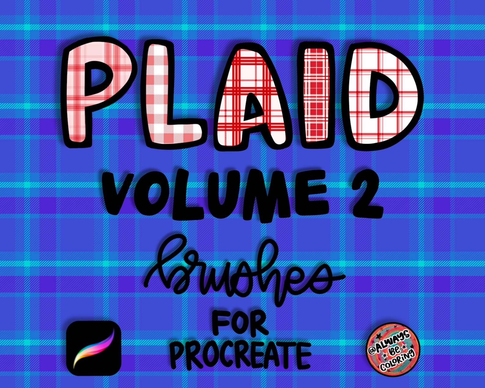 25 Plaid Pattern Procreate Brushes! Fabrics Brushes, Texture Brushes ...