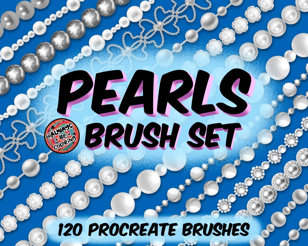 120 Procreate Pearl Brushes for Digital Illustration & Jewelry Design ...