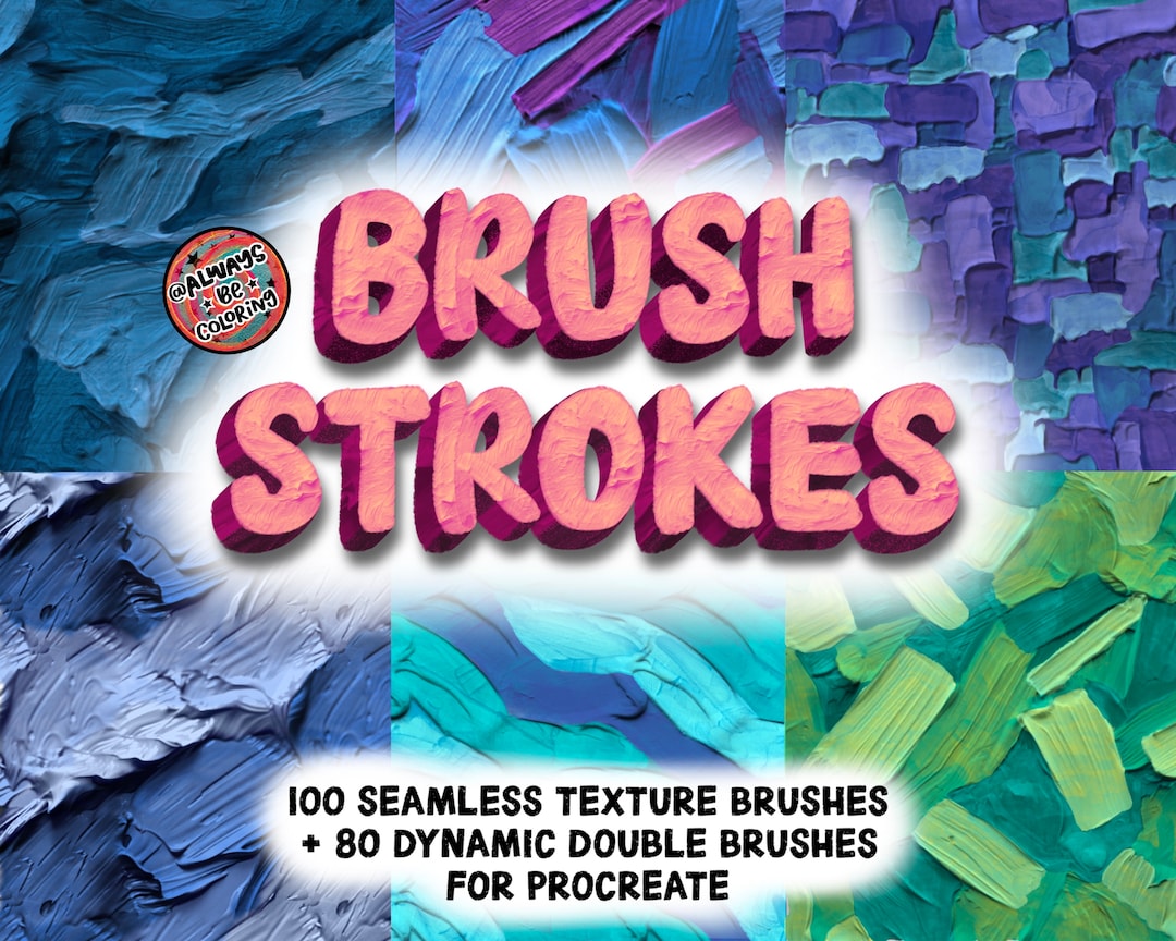 180 Realistic Procreate Brush Stroke Brushes, Oil Paint Procreate ...