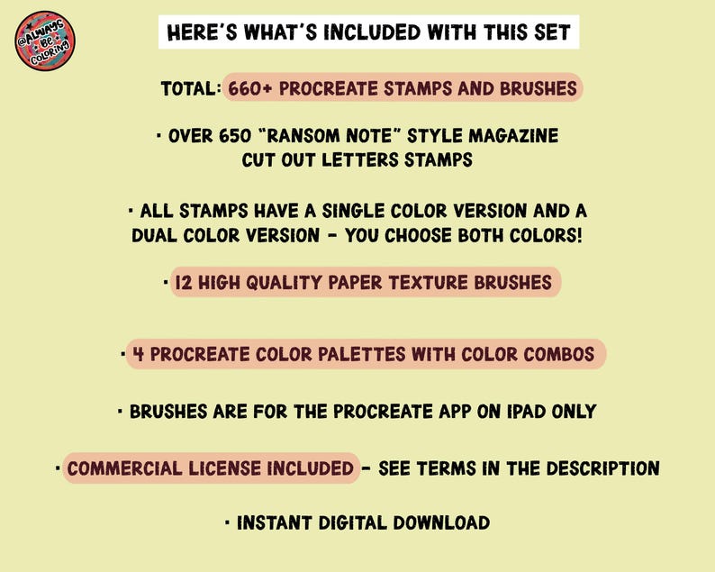 660 Procreate Ransom Note Letters Stamps for Digital Collage, Crafts ...