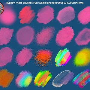 210 Procreate Cosmic Stamps and Dynamic Brushes, Neon & Glitter Brushes ...