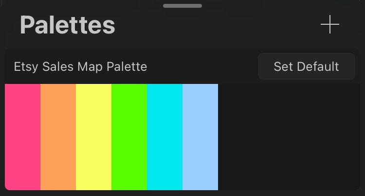 3 Etsy Sales Maps With Bonus Procreate Color Palette 2 - Etsy