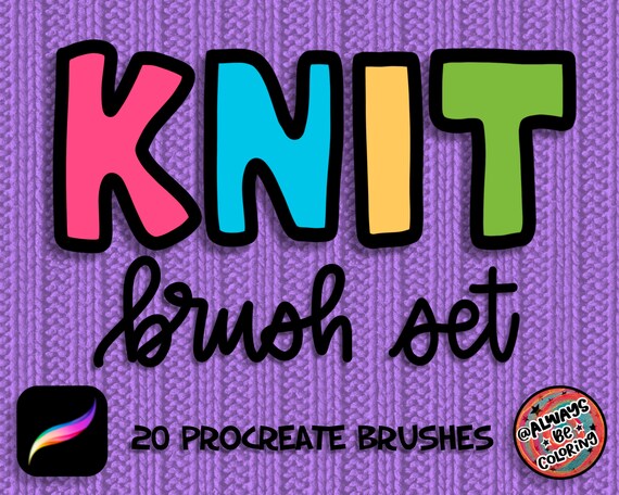 20 Knit Seamless Pattern Procreate Brushes Fabric Brushes | Etsy