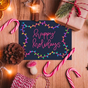 30 Multicolored Christmas Lights Procreate Brushes! Procreate Christmas ...