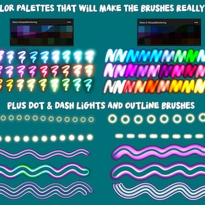 Procreate Neon Brush Set for Lettering & Illustration. With Neon 3D ...