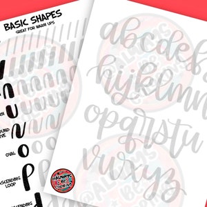 10 Procreate Brushes, 20 Lettering Practice Worksheets, Learn Brush ...