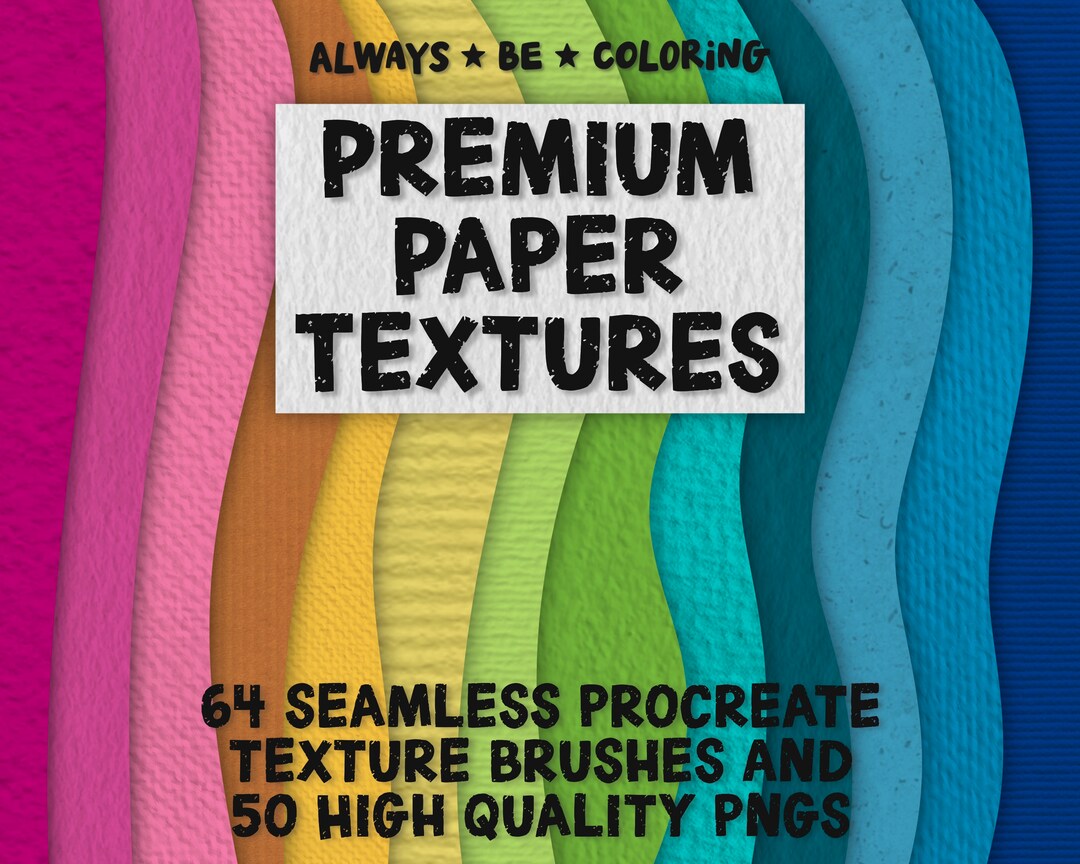 64 Premium Procreate Paper Texture Brushes & 50 High Quality Paper ...
