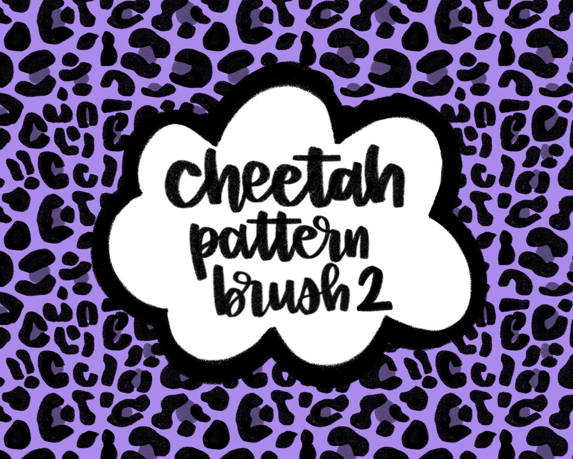 Leopard Print Procreate Lettering Brush and 2 Cheetah Pattern | Etsy