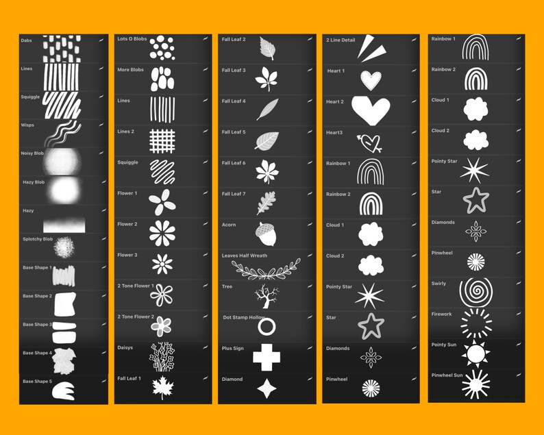 Procreate Spooky Fall Sticker Set Over 100 Procreate Stamp - Etsy