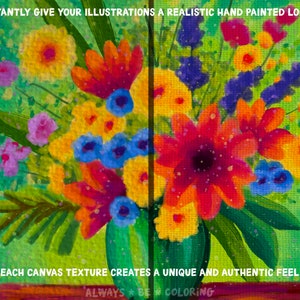 70 Premium Procreate Canvas Texture Brushes & 25 High Quality Canvas ...