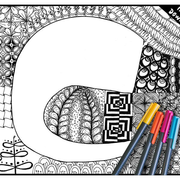 Zentangle Alphabet - Etsy