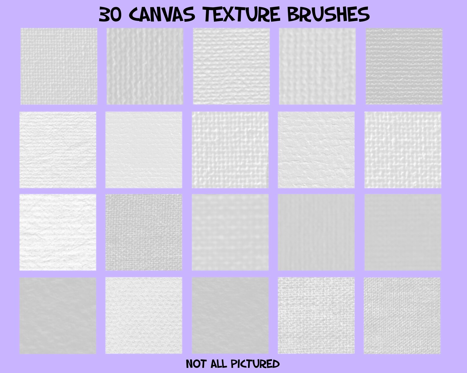 50 Procreate Oil Painting Brushes & 30 Canvas Texture Brushes ...