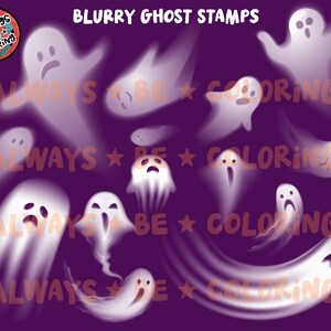 100 Hand Drawn Procreate Ghosts Stamp Brushes, Halloween Procreate ...