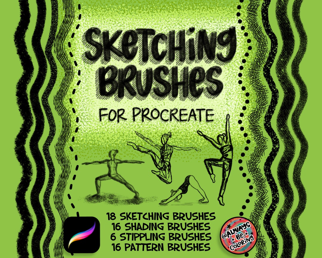 Procreate Sketching Brush Set, Over 50 Brushes for Digital Illustration ...