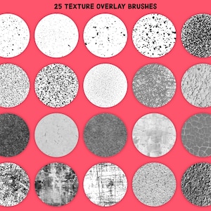 250 Realistic Procreate Linocut Brushes! Texture Overlay Brushes, Seamless Patterns, Detail ...