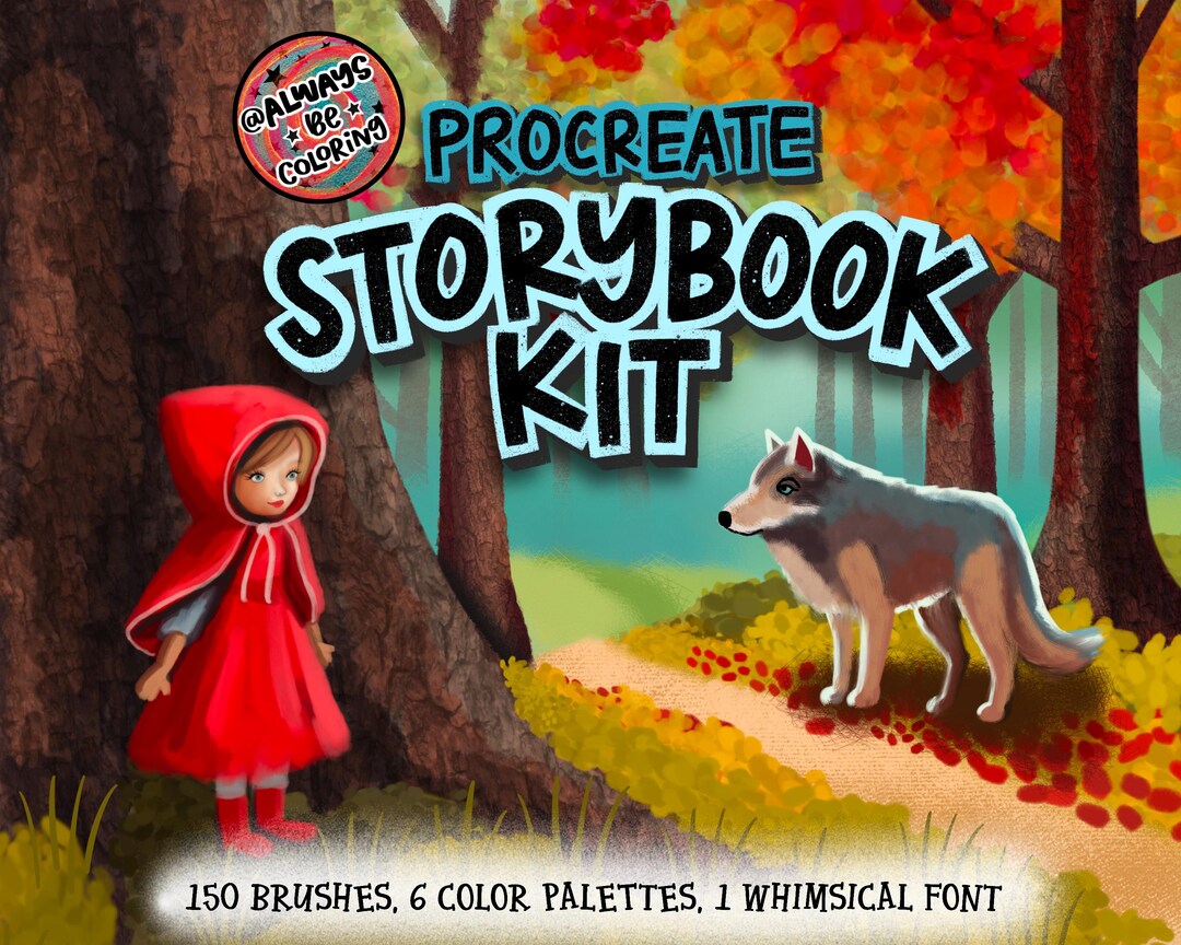 Procreate Storybook Kit, 150 Brushes, Texture Brushes, Patterns ...