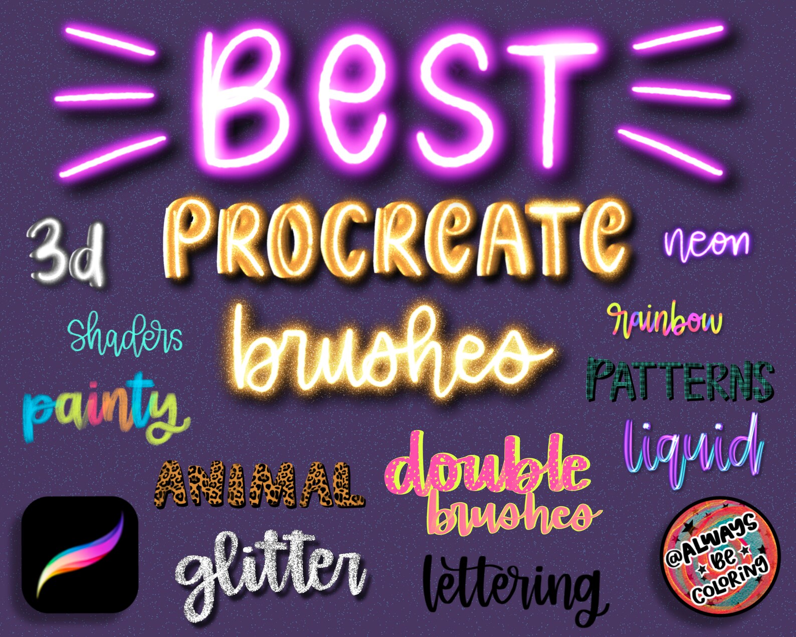 88 of the Best Procreate Brushes From 25 Brush Sets | Etsy