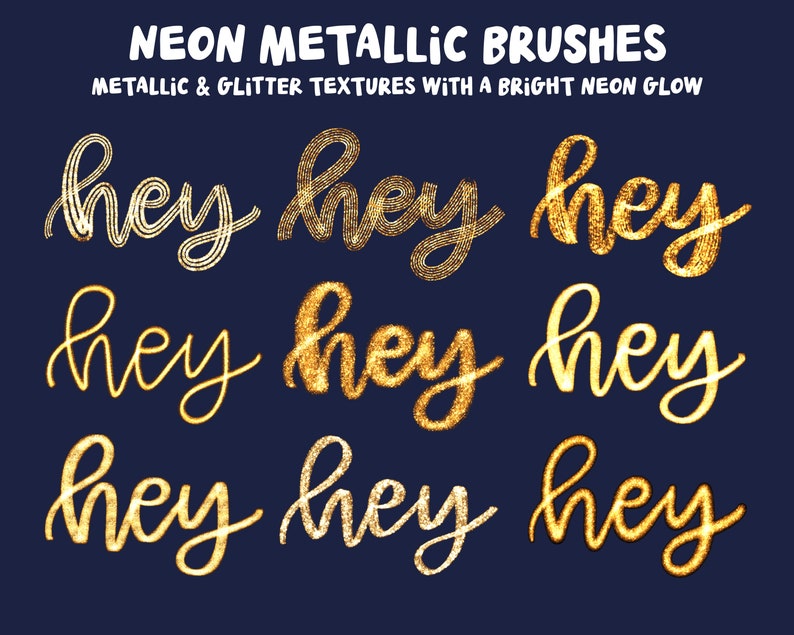 Procreate Neon Brush Set for Lettering & Illustration. With Neon 3D ...