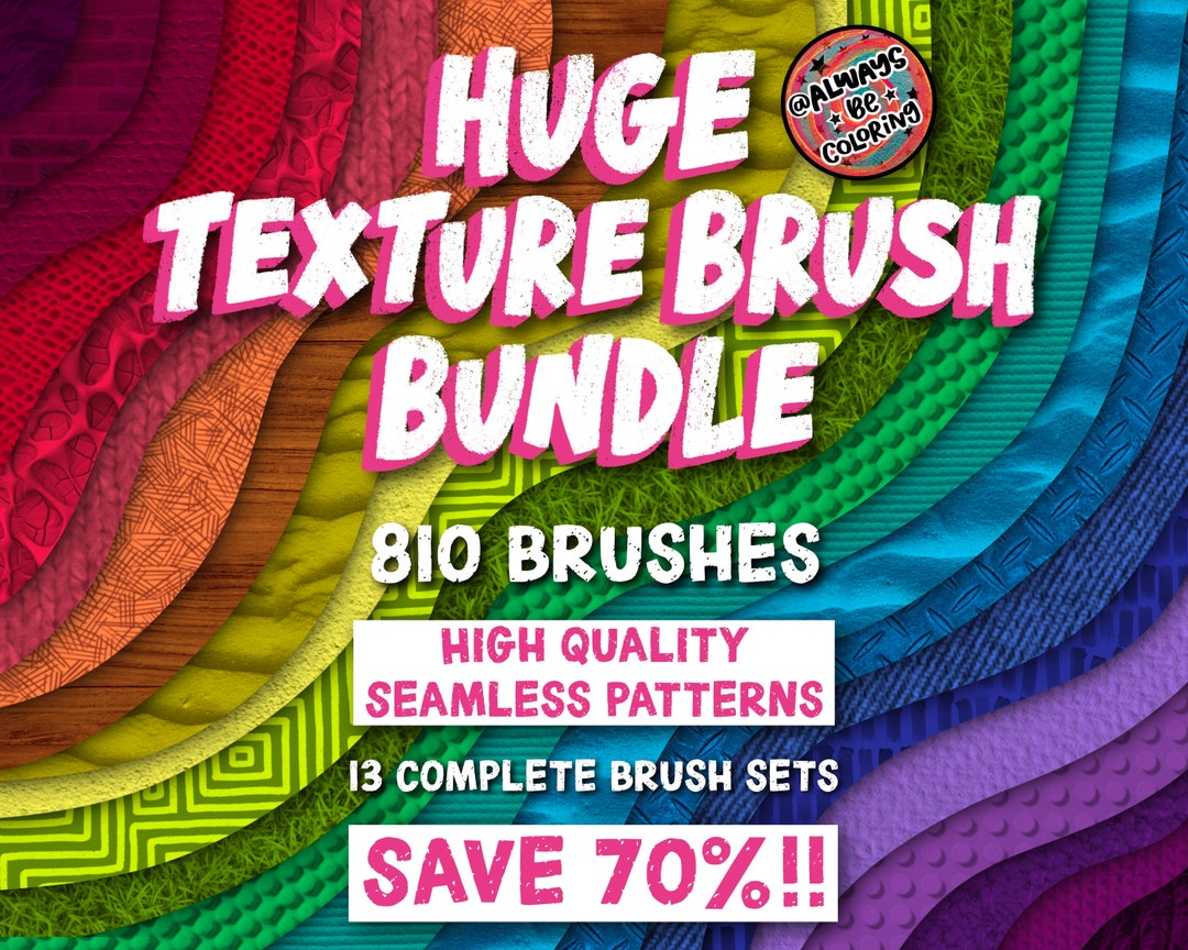 Save 70%! 810 Procreate Seamless Texture Brushes, Fabric Brushes ...