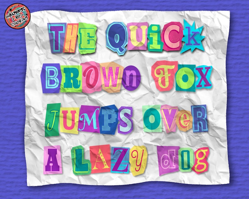 660 Procreate Ransom Note Letters Stamps for Digital Collage, Crafts ...