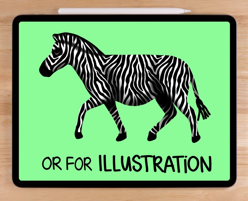 6 Zebra Print Procreate Lettering Brushes! Animal Print Brushes ...