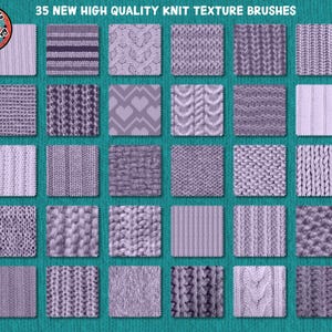 165 Procreate Knit Stitching Brushes, Fabric Seamless Texture Brushes, Clothing Fashion ...
