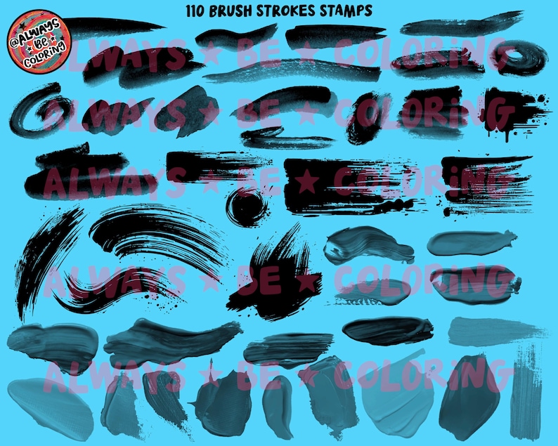 300 Realistic Procreate Paint Splatter Stamps, 20 Dynamic Splatter ...