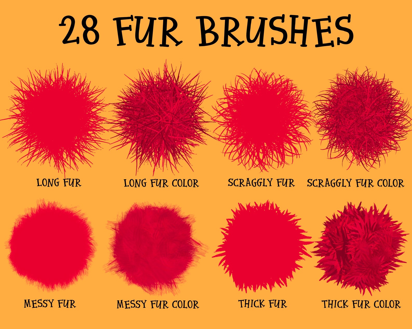 40 Procreate Fur Brushes! Seamless Pattern Fur Brush, Procreate Pattern ...