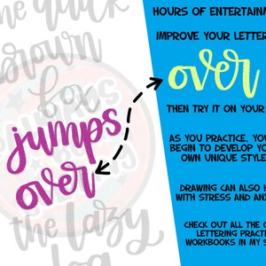 13 Procreate Brushes, 15 Lettering Practice Worksheets, Learn Bouncy ...