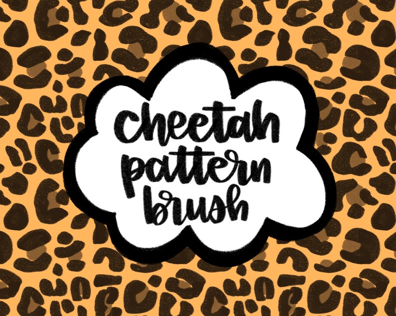 Leopard Print Procreate Lettering Brush and 2 Cheetah Pattern | Etsy