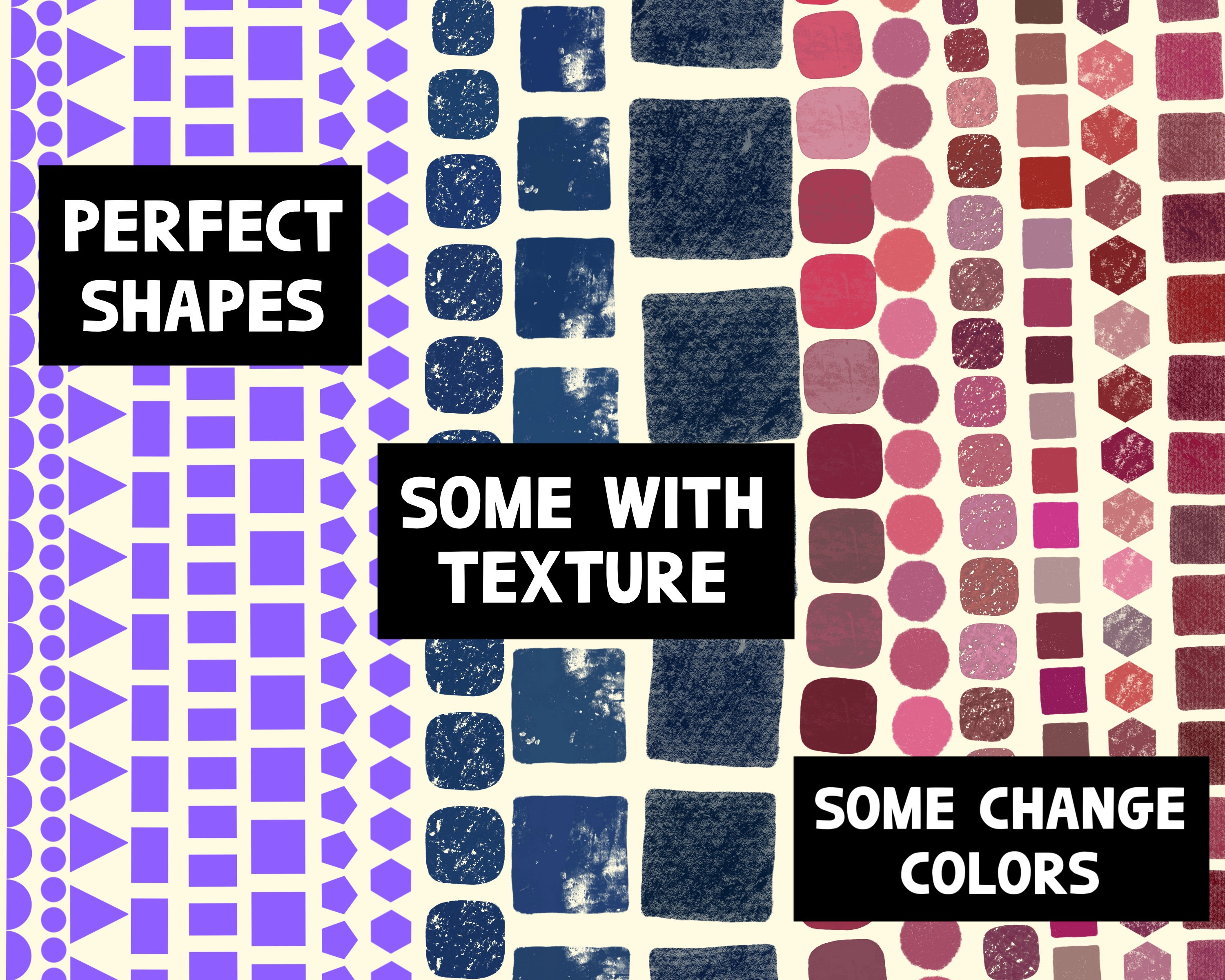 100 Procreate Mosaic Brushes for Lettering, Illustration. With Seamless ...