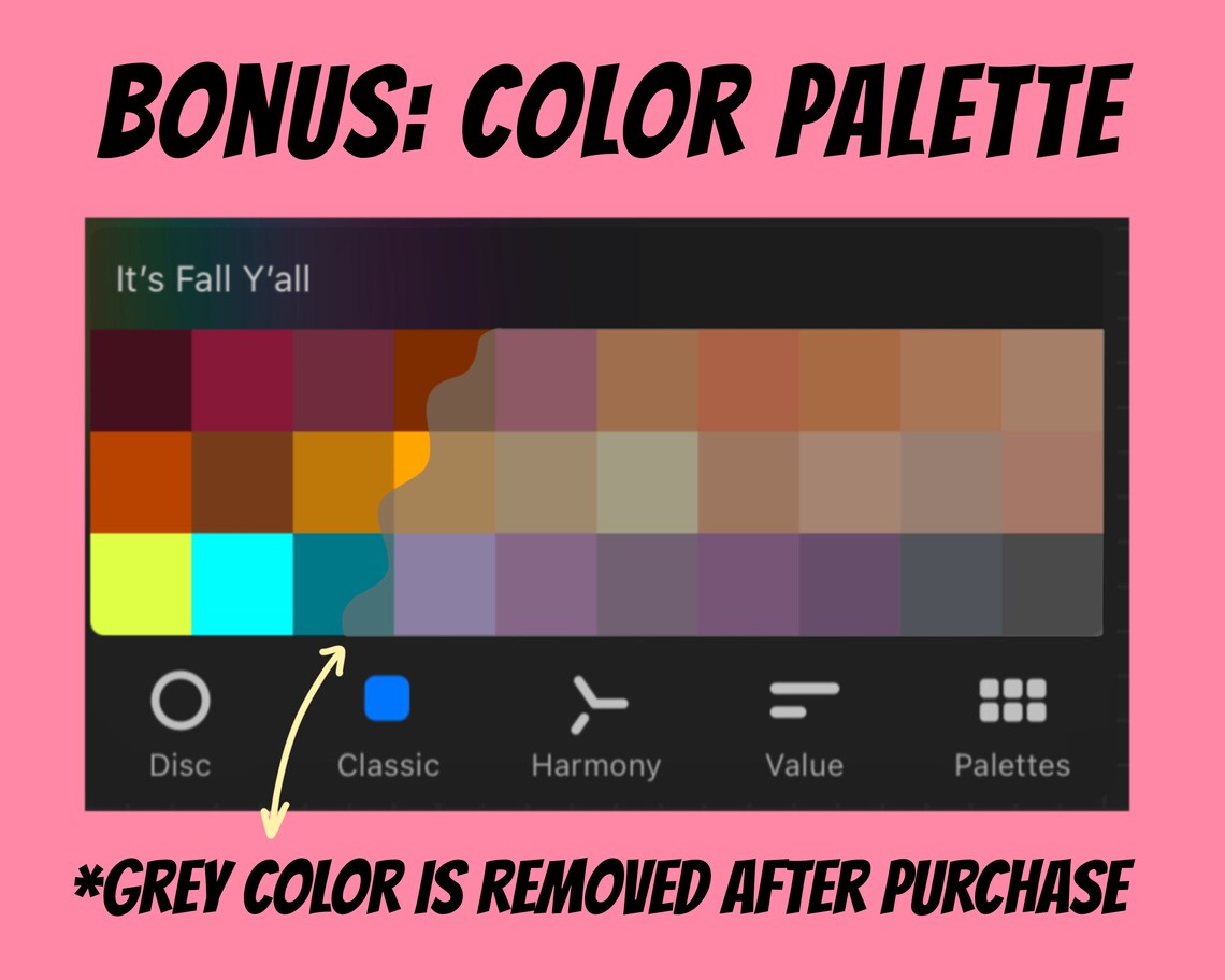 Procreate Spooky Fall Sticker Set Over 100 Procreate Stamp | Etsy