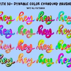 75 Shiny Glossy 3D Procreate Brushes! Three Dimensional Digital ...