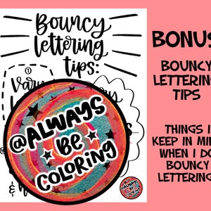 10 Procreate Brushes, 15 Lettering Practice Worksheets, Learn Bouncy ...