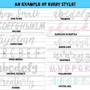 12 Procreate Brushes, 40 Lettering Practice Worksheets, Find Your Style ...