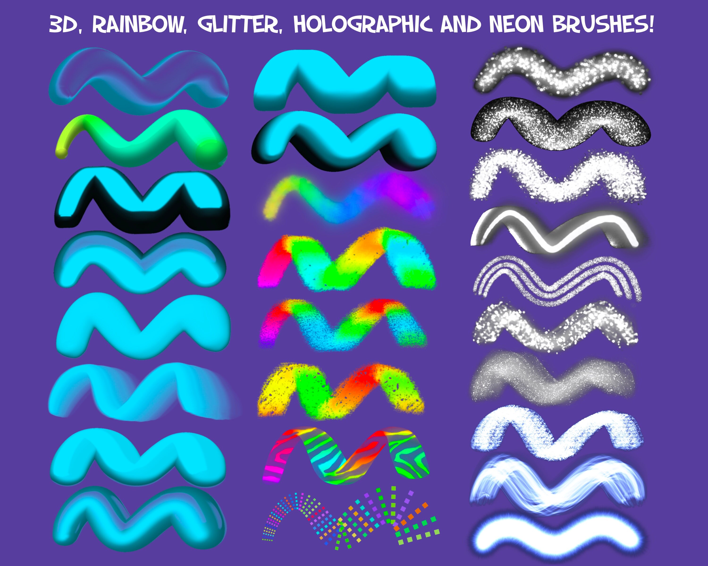 115 of the Best Procreate Brushes! Lettering, Glitter, Pattern, Shader ...