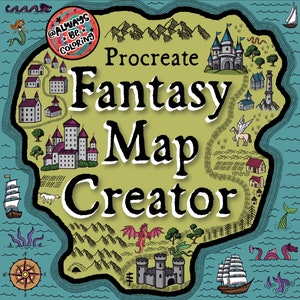 Procreate Fantasy Map Creator, 350 Brushes, Hand Drawn Stamps, Patterns ...
