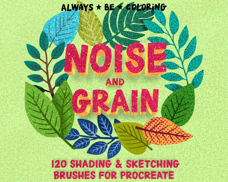120 Procreate Noise and Grain Brushes! Textures, Seamless Patterns ...