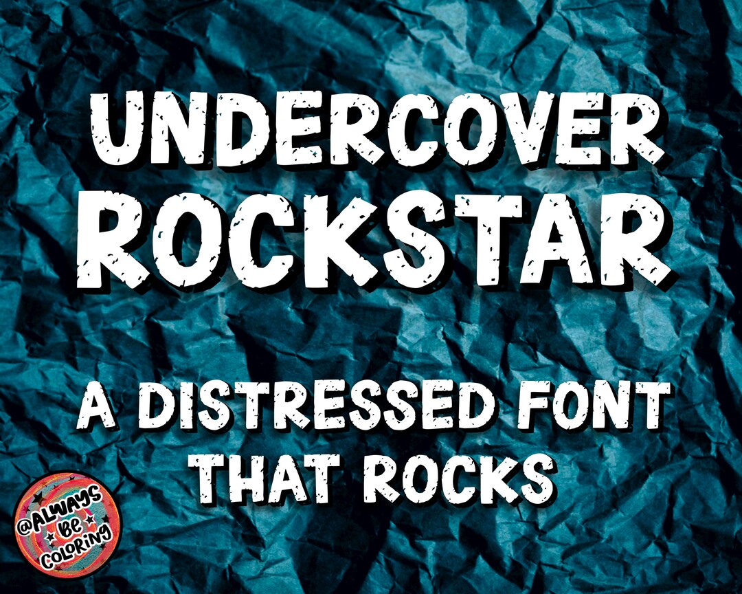 Undercover Rockstar Font Hand Drawn Display Font Cricut - Etsy