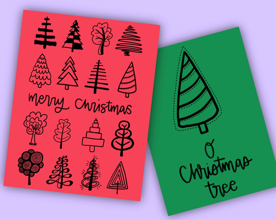 Over 200 Hand Drawn Procreate Stamp Brushes With Tree and Leaf - Etsy