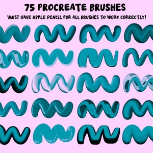 75 Shiny Glossy 3D Procreate Brushes! Three Dimensional Digital Procreate Brush,lettering Brush ...