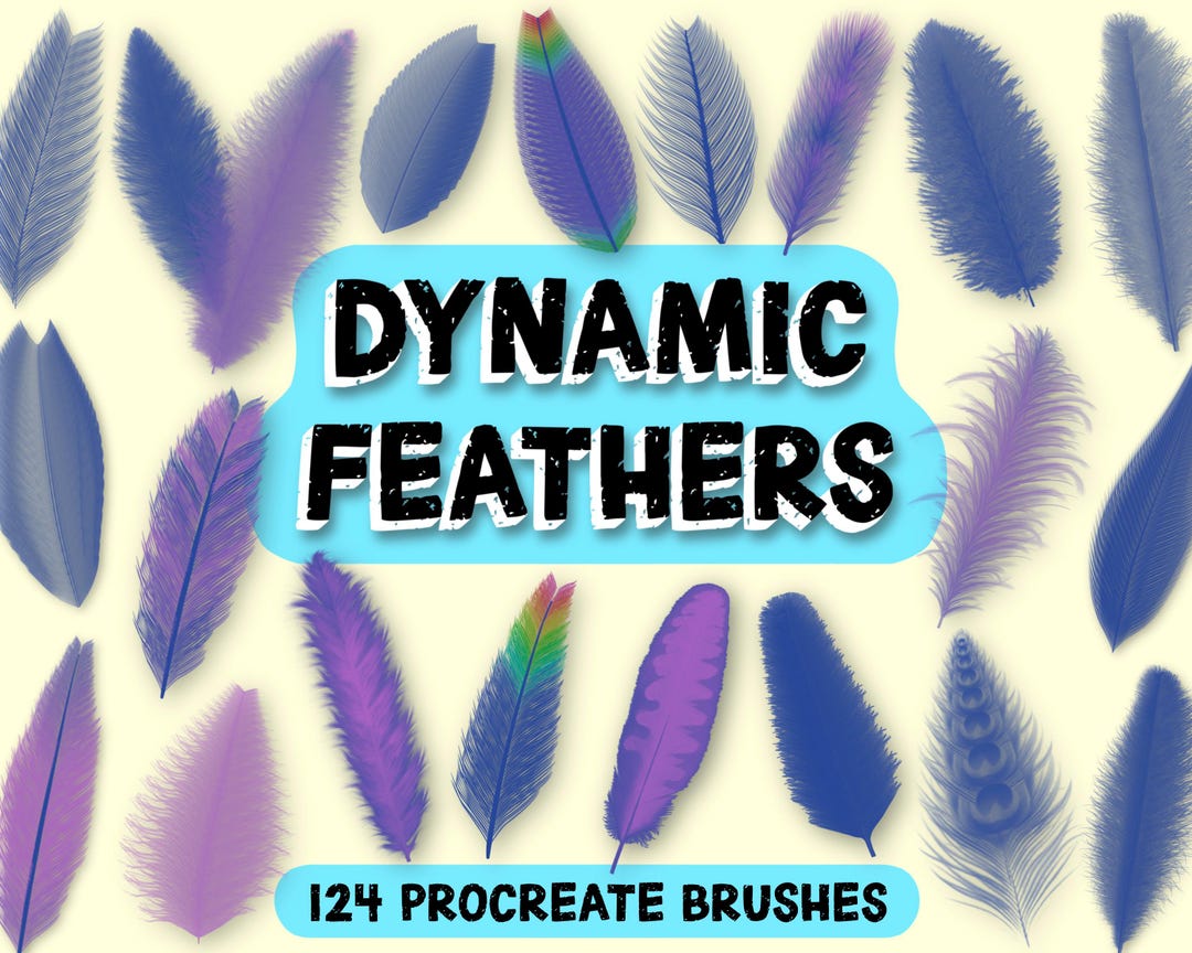124 Dynamic Procreate Feather Brushes! Procreate Texture Brush ...