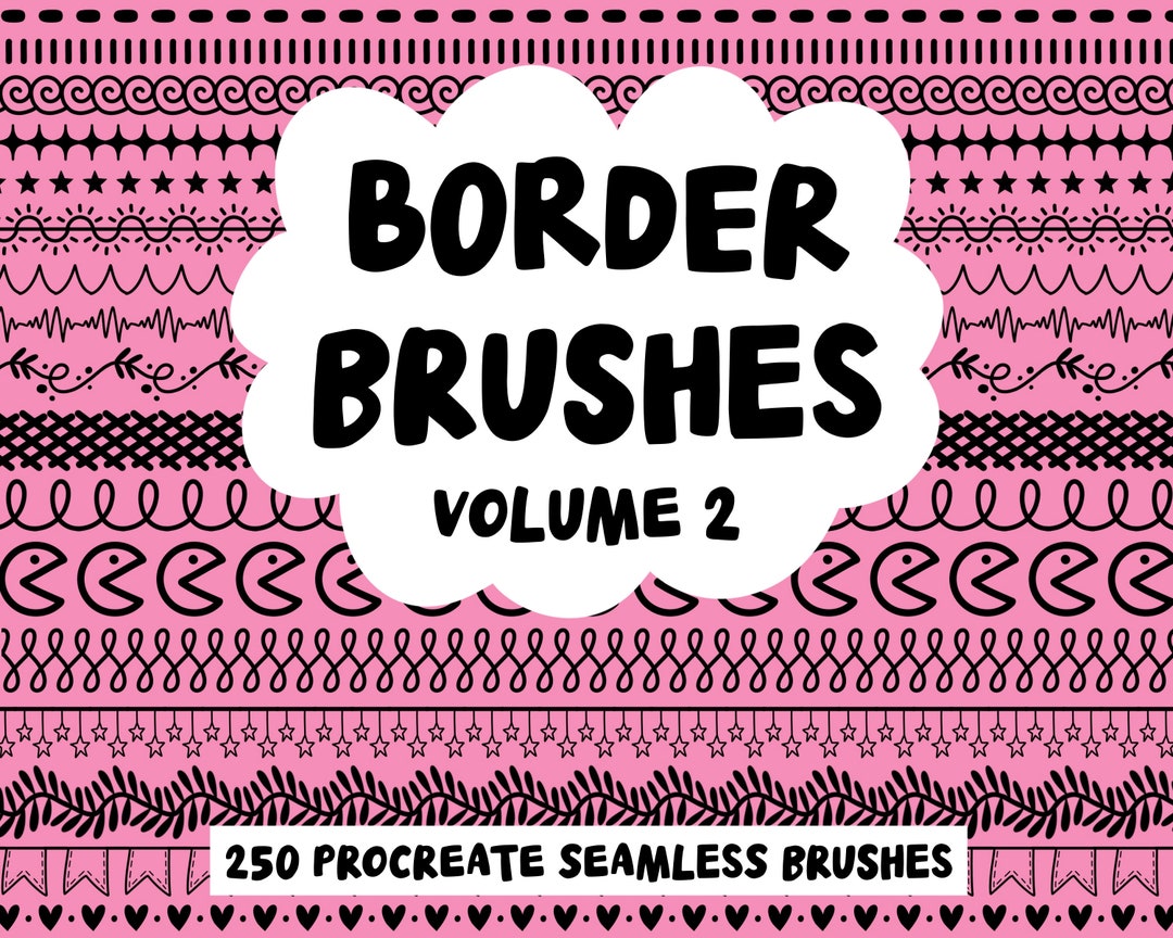 250 Procreate Seamless Border Brushes for Bullet Planners and ...